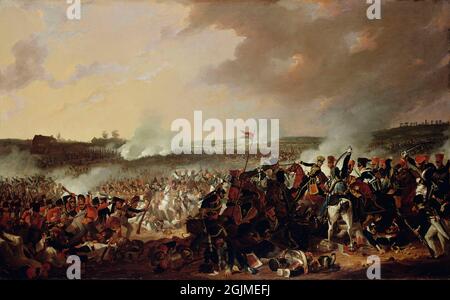 Scenes from The Battle of Waterloo in 1815, where Napoleon's Grande ...