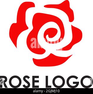 Beautiful Contour Logo with Rose Flower for Boutique or Beauty Salon or ...