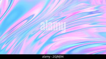 Cloth fabric gradient waves abstract background. Iridescent chrome wavy ...