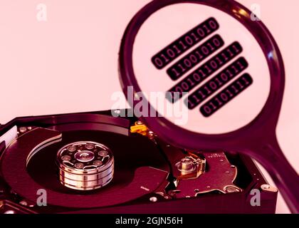 Forensic Examination of a hard disc drive Stock Photo - Alamy