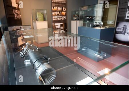 Surveillance camera at the former headquarters of the STASI branch in ...