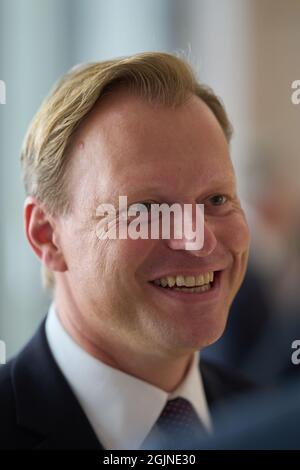 Oestrich Winkel, Germany. 11th Sep, 2021. Former EU Commissioner Günther Oettinger (CDU) speaks ...