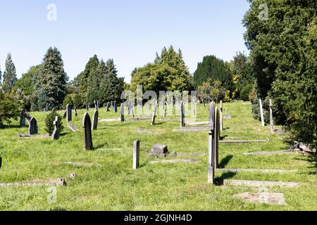 A general View of the graves and trees at Locksbrook Cemetery, Bath UK ...