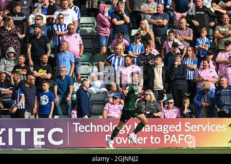 Dan Scarr #6 of Plymouth Argyle in action during the Sky Bet ...
