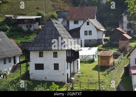 Vareš in Central Bosnia and Herzegovina, old mining town, typical ...