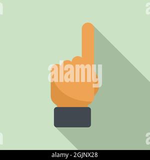 Referee finger sign icon flat vector. Penalty judge. Sport game ...