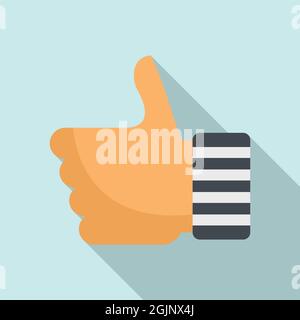 Referee thumb up icon flat vector. Soccer judge. Sport game isolated ...