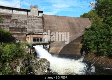 Dam, Glen Finglas Reservoir, The Trossachs, Scotland Stock Photo - Alamy