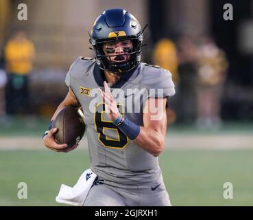 September 11, 2021: West Virginia receiver Sean Ryan (10) runs past ...