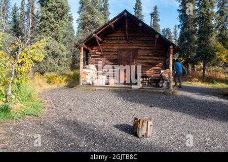 This cabin is used by Denali National Park rangers who patrol the park ...