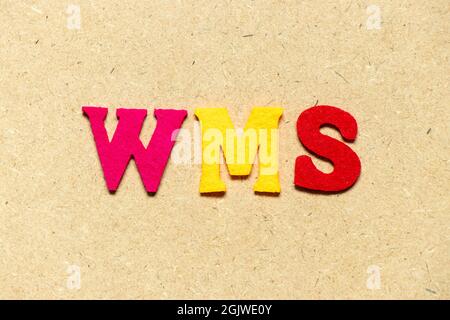 Alphabet letter in word WMS (Abbreviation of warehouse management ...