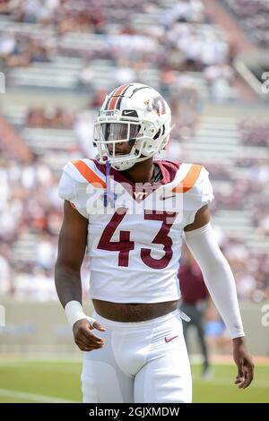 September 11, 2021: Virginia Tech Hokies football captains going out on ...