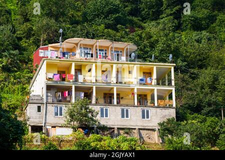 Gonia, Georgia - August 26, 2021: Hotel view, building and architecture ...