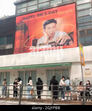 BTS RM's birthday, September 12, 2021 : A wall painting of BTS leader ...