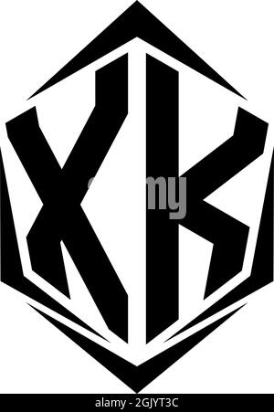 XK initial esport logo with simple shield design style vector graphic Stock Vector Image & Art ...