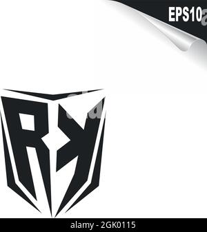 RK initial esport logo with simple shield design style vector graphic Stock Vector Image & Art ...