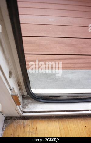 A closeup of balcony door threshold Stock Photo - Alamy