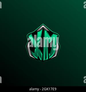 XM initial gaming logo with shield and star style design inspiration ...
