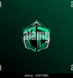 ZZ initial gaming logo with shield and star style design inspiration Stock Vector Image & Art ...