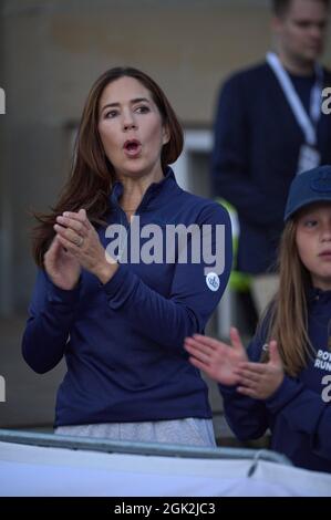 Crown Princess Mary, with Princess Isabella and Princess Josephine ...