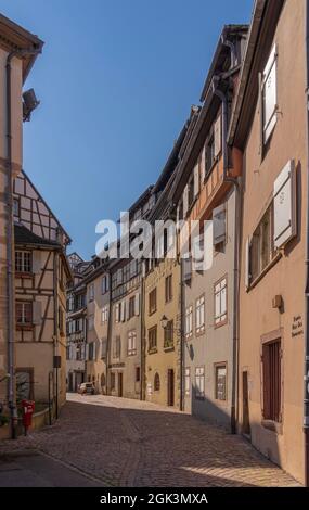 Colmar, France - 09 16 2021: Typical houses and colorful facades in ...