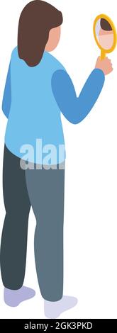 Selfish man icon isometric vector. Ego narcissism. Egocentric people ...