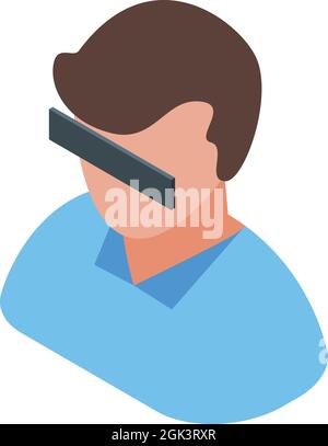Hidden person icon isometric vector. Anonymous man. User character ...