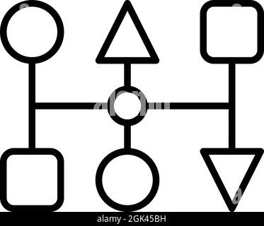 complex thinking line icon, outline symbol, vector illustration ...