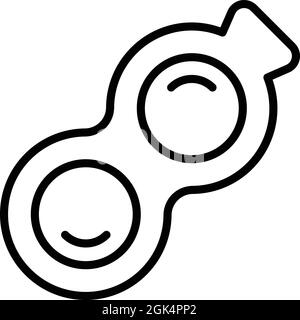 Rubber antistress toy icon outline vector. Fidget pop. Sensory push ...