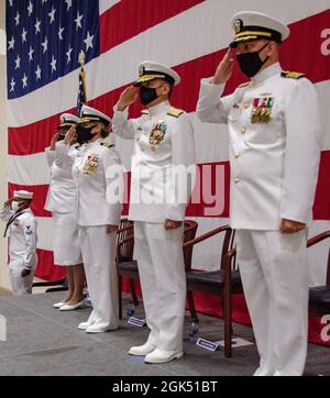 From left to right, Capt. Christina Hicks, commanding officer, Navy ...