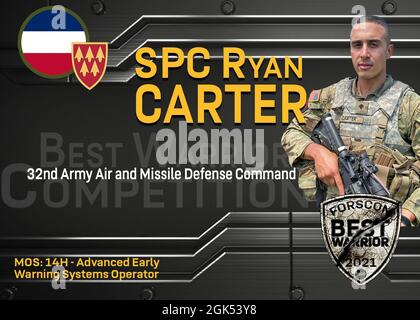 U.S. Army Spc. Ryan Carter, a Soldier assigned to 32nd Army Air and ...