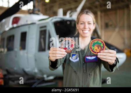 Members of the Language Enabled Airman Program at the 18th Wing wait ...