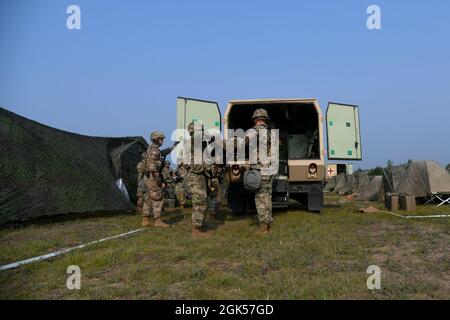 The 36th Sustainment Brigade, Texas National Guard cased their flags ...
