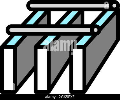 bar grating metal color icon vector illustration Stock Vector Image ...