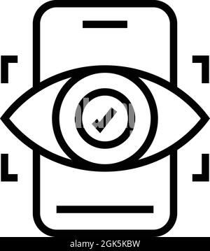 Eye Scanner icon vector image. Suitable for mobile application web application and print media ...