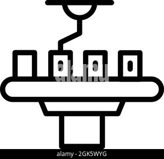 Serial manufacturing icon outline vector. Process production. Factory ...