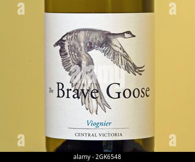Wine label. The Brave Goose. NIna Stocker. 2020. Central Victoria ...