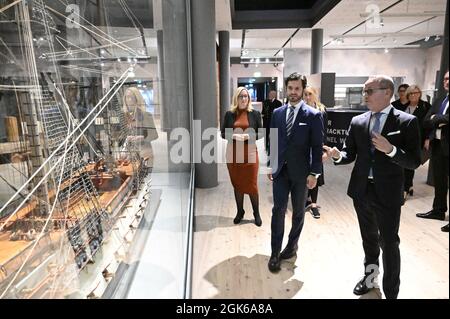 Sweden's Prince Carl Philip gets a tour with Museum director Mats ...