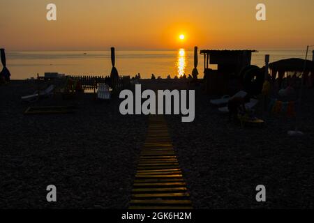 Beach in Black sea, Gonio, Georgia Stock Photo - Alamy