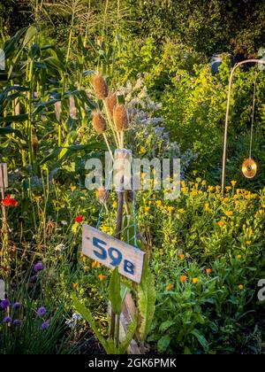 allotment plot number sign Stock Photo - Alamy