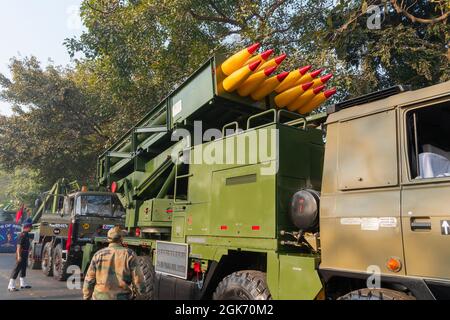 Multi-barrel missile launcher on a NATO ship. Many gun barrels. An ...