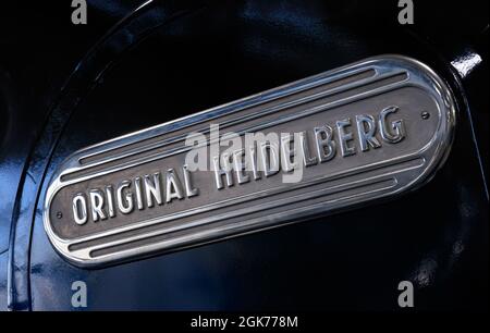 The company logo of 'Heidelberg' printing press producer is pictured in ...