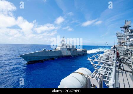 PHILIPPINE SEA (Aug. 23, 2021) Lt. Takeru Tajiri, the first lieutenant ...