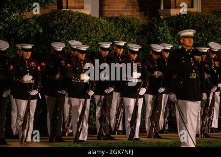 Marines with Marine Barracks Washington “fix bayonets” during the ...