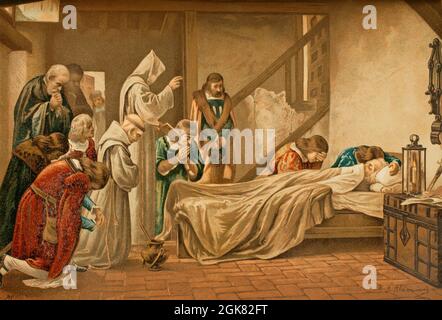 CHRISTOPHER COLUMBUS (1451-1506) Early 20th century painting of his ...