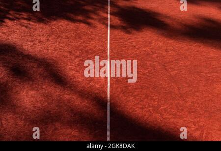 Orange tennis and american football arena white lines background ...