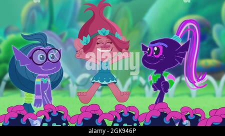 TROLLSTOPIA, (aka TROLLS TOPIA), from left: Branch (voice: Skylar Astin), Poppy (voice: Amanda ...