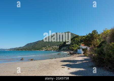 Amazing scenery by the sea in Paramonas, west Corfu Stock Photo - Alamy