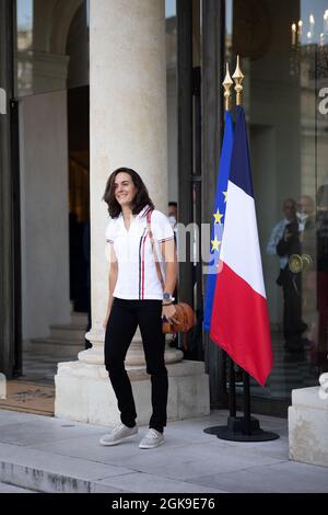 French Bronze medalist Margot Boulet arrives prior to the ceremony in ...