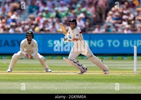 Tom Latham of New Zealand bats during day three. Credit: Dave Hewison ...